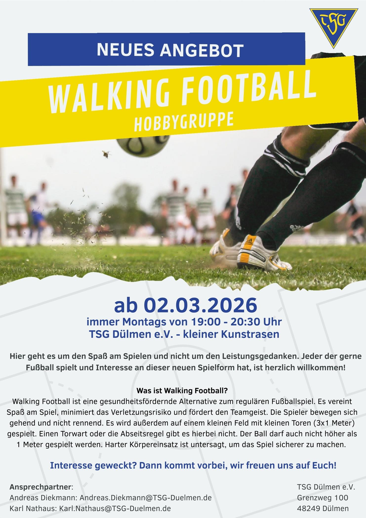 Walking Football - Fussball - Sport | TSG Dülmen e.V. - Der Sportverein ...